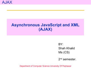 What is Ajax technology? | PPT