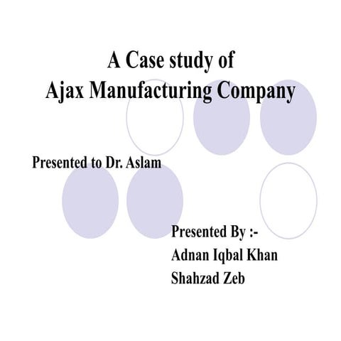 Ajax Manufacturing Company.ppt