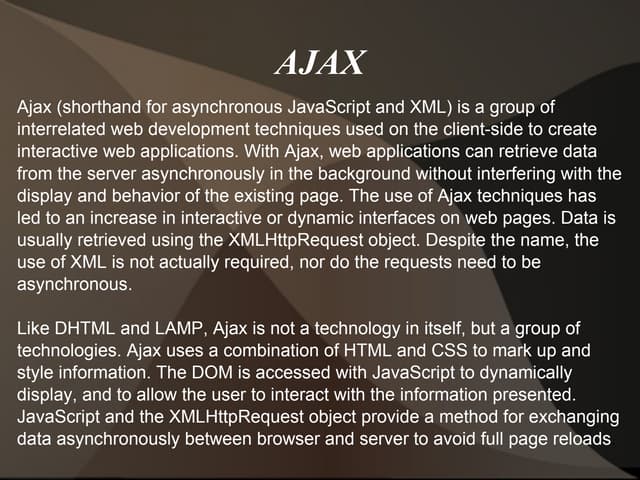 Ajax Ppt Ppt