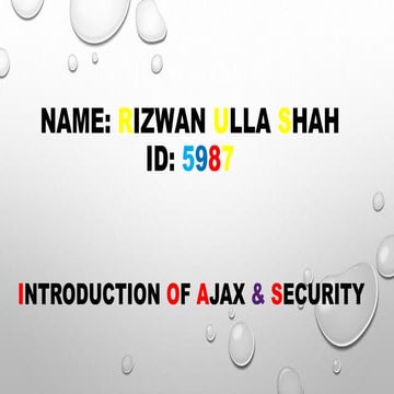 Ajax presentation | PPTX