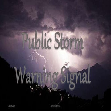 Public Storm Warning Signals | PPTX