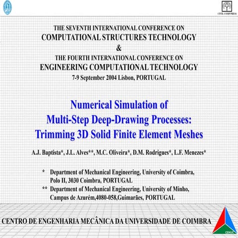 Numerical Simulation of Multi-Step Deep-Drawing Processes-Trimming 3D ...