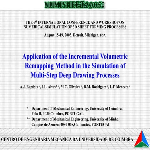 Ivr Incremental Volumetric Remapping Method Numisheet 2005 Ppt