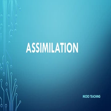 Acculturation and Assimilation the way to see the different views of a culture | PPTX