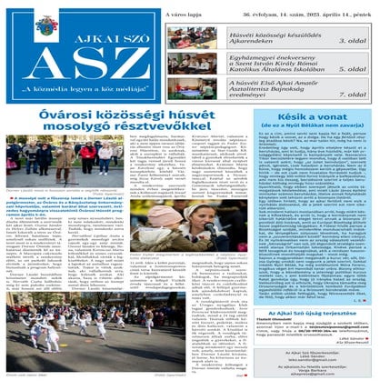 Ajkai Szó 2023. április. 14. | PDF