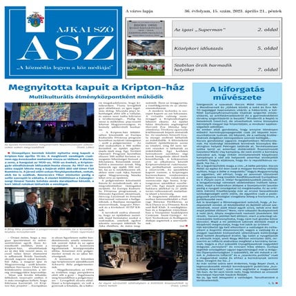 Ajkai Szó 2023. április 21. | PDF