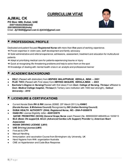 DHA RN CV | PDF