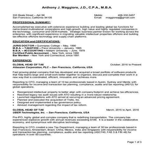 Ajm resume march 2018 | PDF