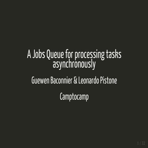 A jobs queue for processing tasks asynchronously | PDF | Resume Writing ...