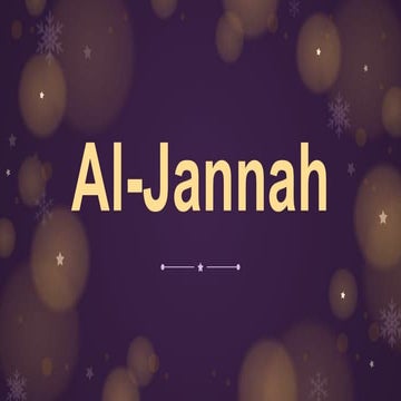 A Journey through Al-Jannah | PPTX