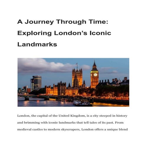 A Journey Through Time_ Exploring London’s Iconic Landmarks | PDF