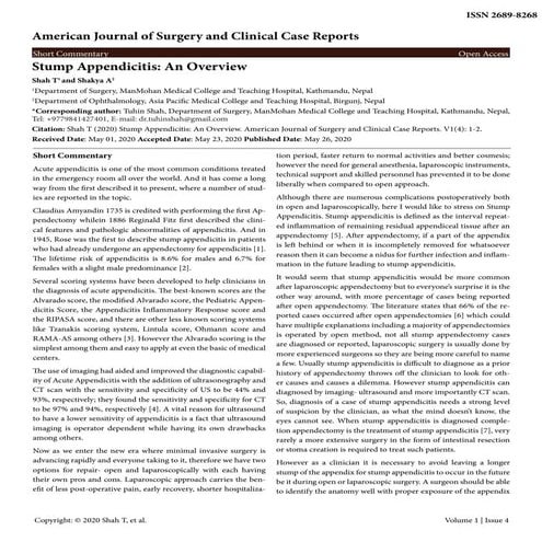 Stump Appendicitis: An Overview | PDF