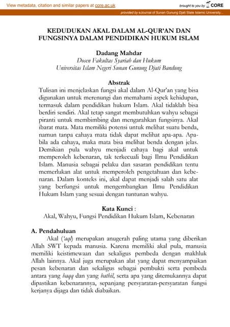 Presentasi hakikat akal dan wahyu dari Allah SWT..pptx