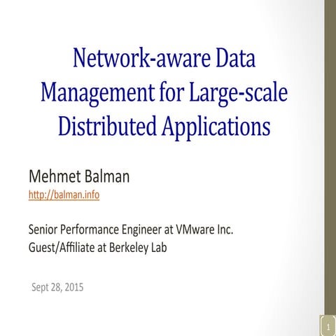 Network-aware Data Management for High Throughput Flows Akamai, Cambridge, MA 2015 | PDF