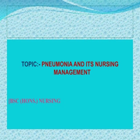 Pneumonia | PPSX