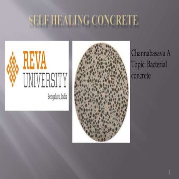 Self-healing concrete | PPTX