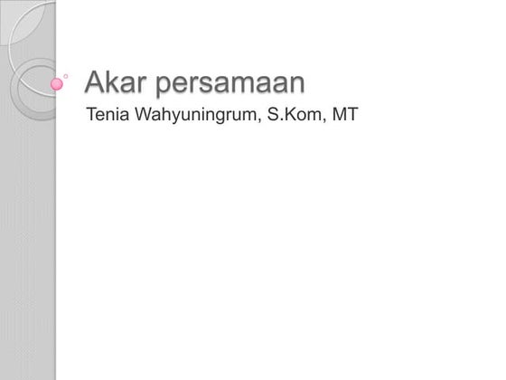 Bab 2 perhitungan galat | PPT