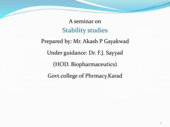 ACCELERATED STABILITY STUDY | PPTX | Pharmaceutical Industry | Industries