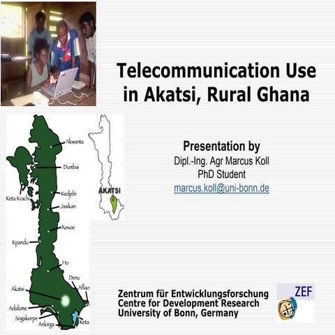 Telecommunication Use in Akatsi | PPT | Free Download