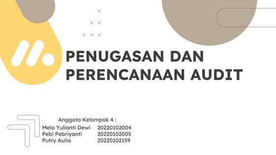 Materi Kuliah Perencanaan Audit dan Penjelasannya | PPTX