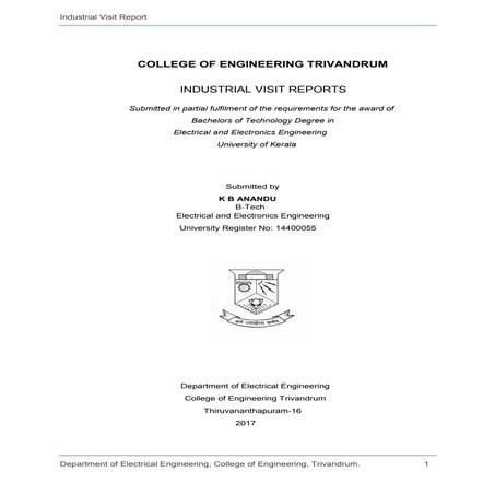 Industrial visit Report | PDF