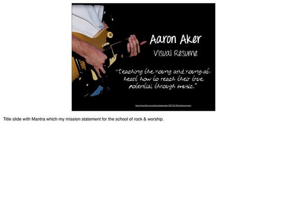 Aker aaron visualresume | PPT
