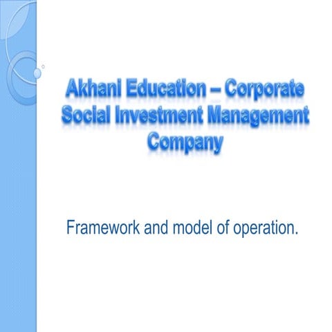 Akhani education whole school development model | PPTX