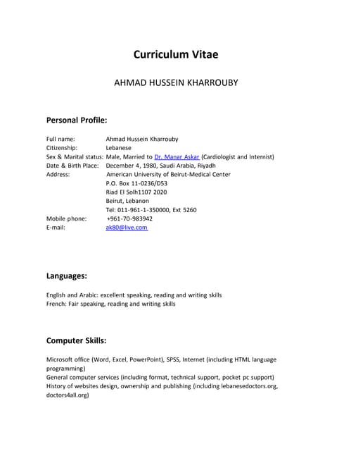 Omer hashim mohammed ebrahim resume (3) | PDF
