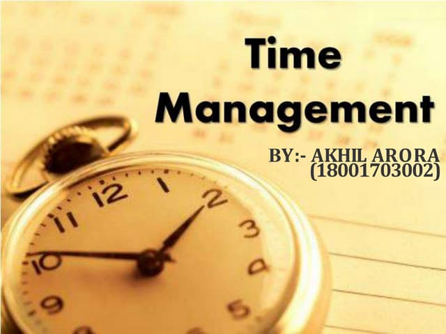 Time management ppt | PDF