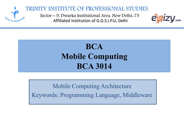 Mobile Computing Architecture Pptx Operating Systems Computer 6679
