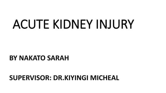 Drug induced kidney disease | PPT