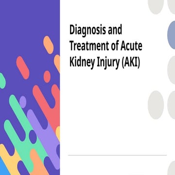 Presentation on acute kidney injury in internal medicine | PPTX