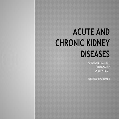Comprehensive Overview of Acute and Chronic Kidney Failure: Causes ...