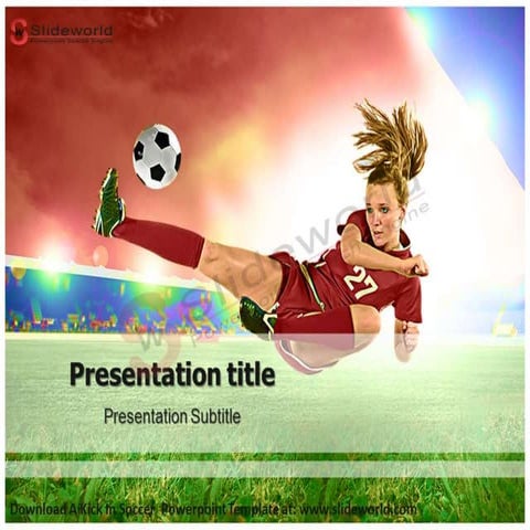 A Kick In Soccer Powerpoint Template - Slideworld | PPT