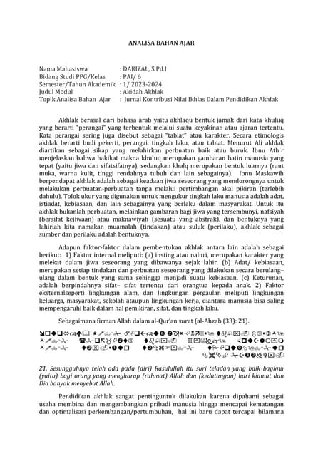 AKIDAH AKHLAK RESUME KB 2.docx