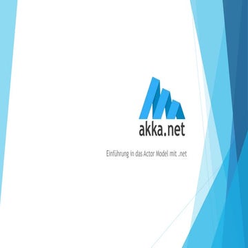 Einführung in das Actor Model mit Akka.net