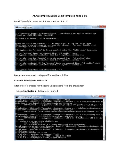 Akka sample using typesafe activator | PDF Akka sample using typesafe activator | PDF