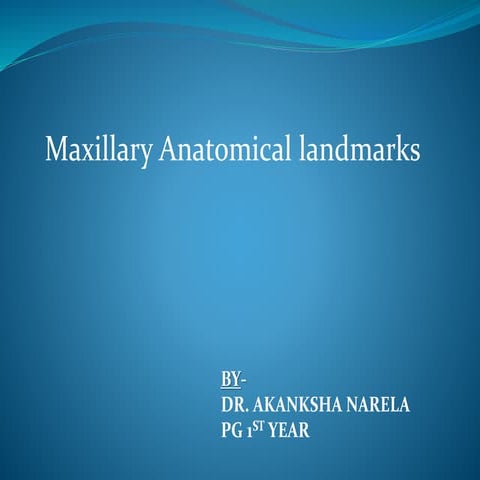 maxillary anatomical landmarks | PPT