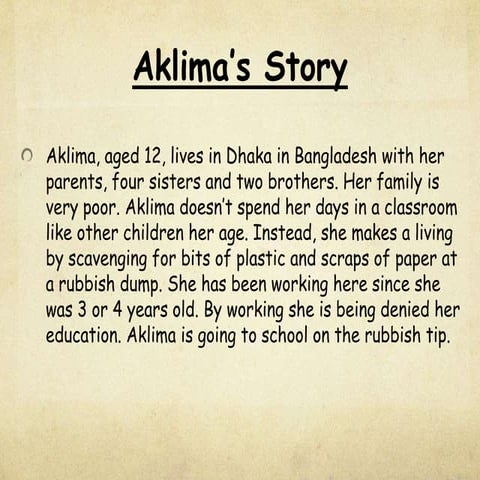 Aklima's story | PPTX