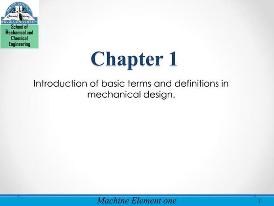 machine design Introduction unit-1 | PPT