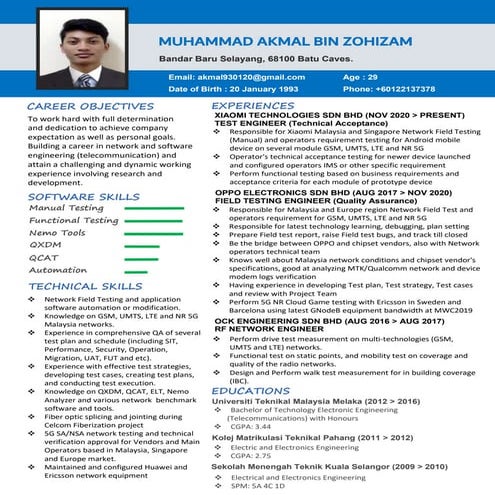 Resume Muhammad Akmal | PDF