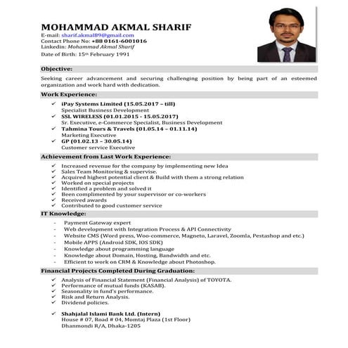 Akmal sharif resume_v3 | PDF