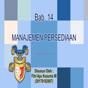Bab. 14 Manajemen Persediaan | PPTX
