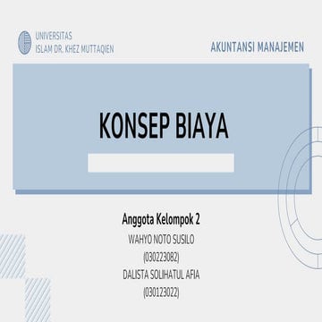 AKMEN KEL 2 - KONSEP BIAYA.pdf akuntansi manajemen | PDF
