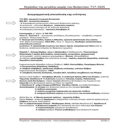 Η περίοδος της μεγάλης ακμής του Βυζαντίου - Διαγραμματική απεικόνιση ...