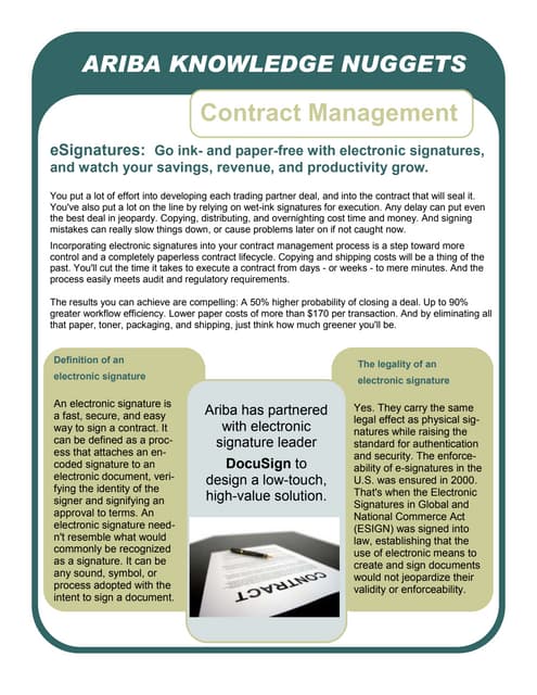 Esign Act And Echo Sign #1 Ranked E Signature | PDF | Email | Internet