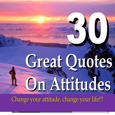 30 attitude matters | PPT
