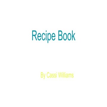 Recipe book | PPT