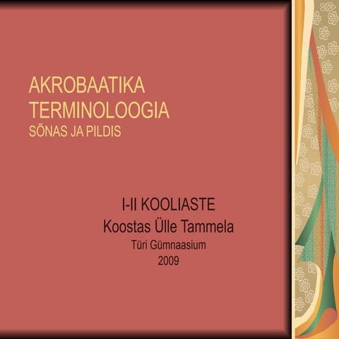 Akrobaatika terminoloogia | PPT