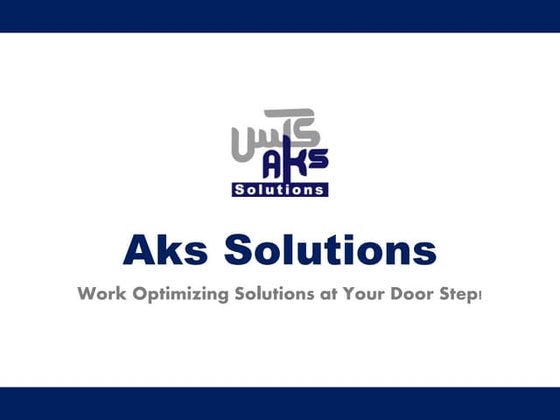 Company Introduction Profile - Aks Solutions | PPT